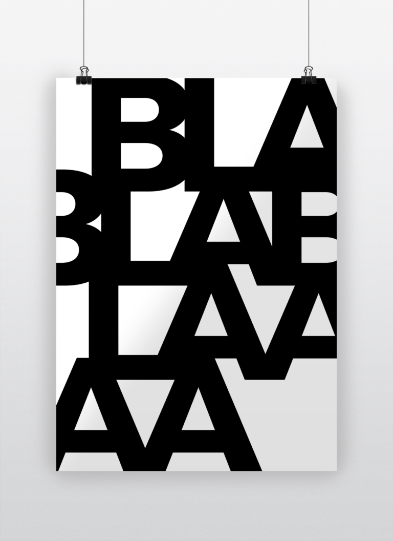 bla bla - Moderneplakater.dk